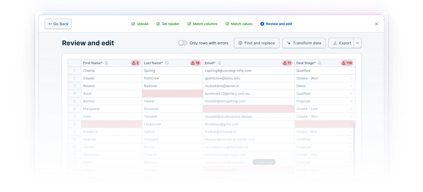 Dromo: The best way to import data files